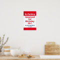 Birthday No Parking Reserved Fun Personalize Poster | Zazzle