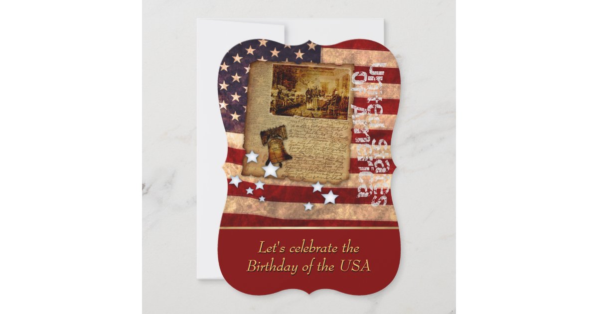 Birthday of the USA Party Invitation | Zazzle