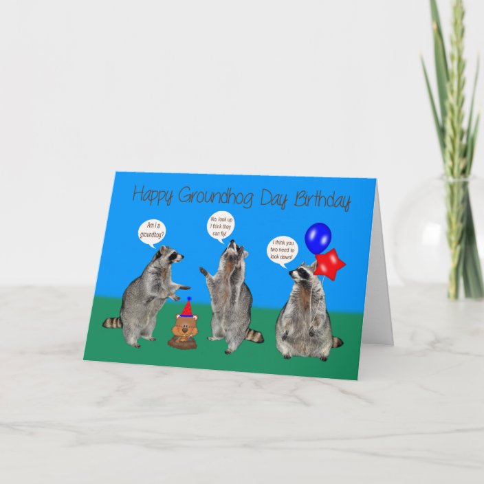 Birthday On Groundhog Day Greeting Cards | Zazzle.com