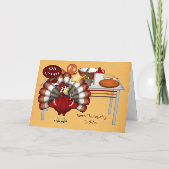 Birthday On Thanksgiving Greeting Cards | Zazzle.com