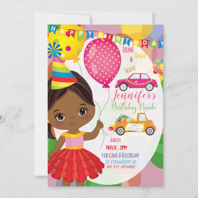 Birthday Parade Invitation Card | Zazzle