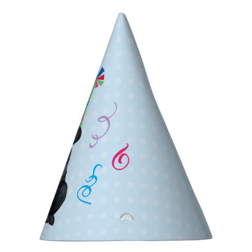 Birthday Party Black Lab Party Hat | Zazzle