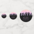 Birthday party black rainbow glitter photo pink confetti | Zazzle