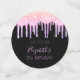 Birthday party black rainbow glitter photo pink confetti | Zazzle