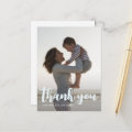 Birthday Party Blue Boys Thank You Script Photo Postcard | Zazzle