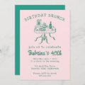 Birthday Party Buffet Table Hand Drawn Custom Invitation | Zazzle