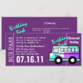 Birthday Party Bus Pass Invitation | Zazzle