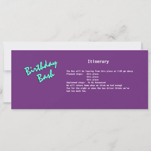 Birthday Party Bus Pass Invitation | Zazzle