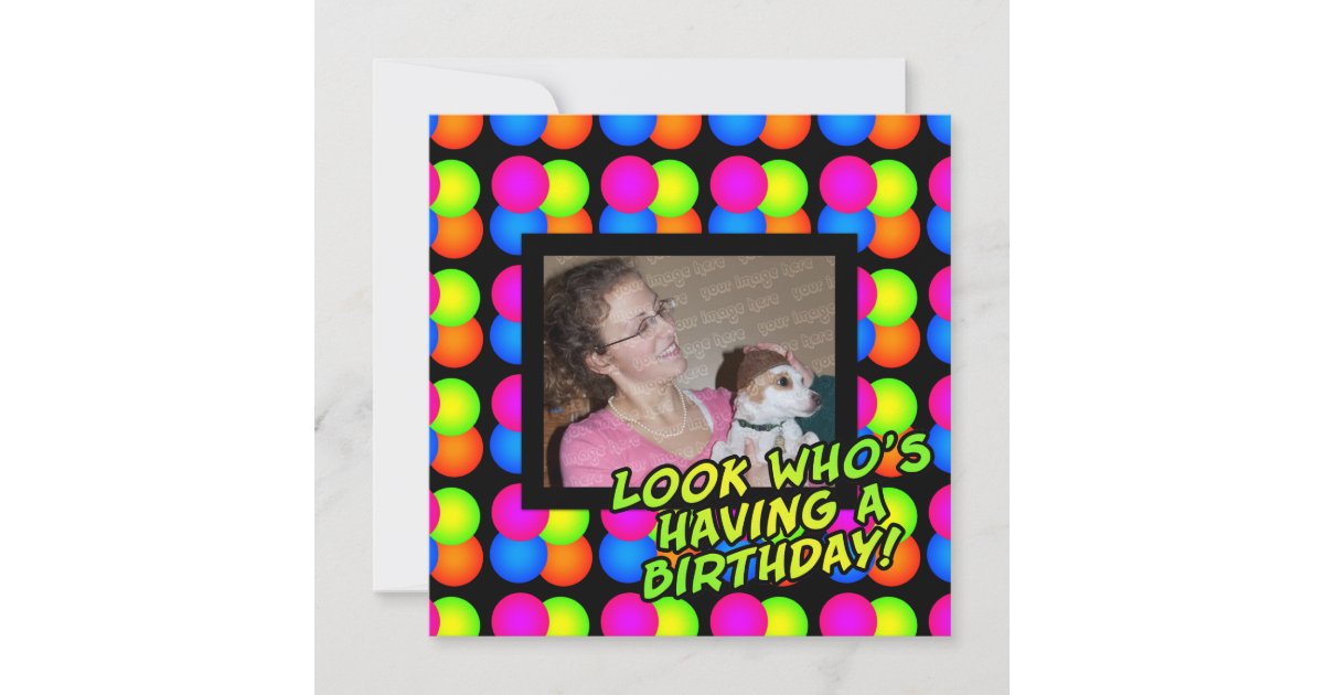 Birthday Party Custom Photo Invitation | Zazzle
