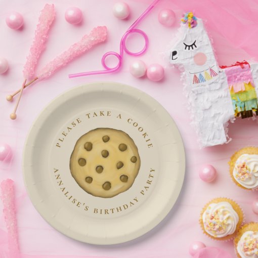 Birthday Party Cute Please Take A Cookie Paper Plates | Zazzle