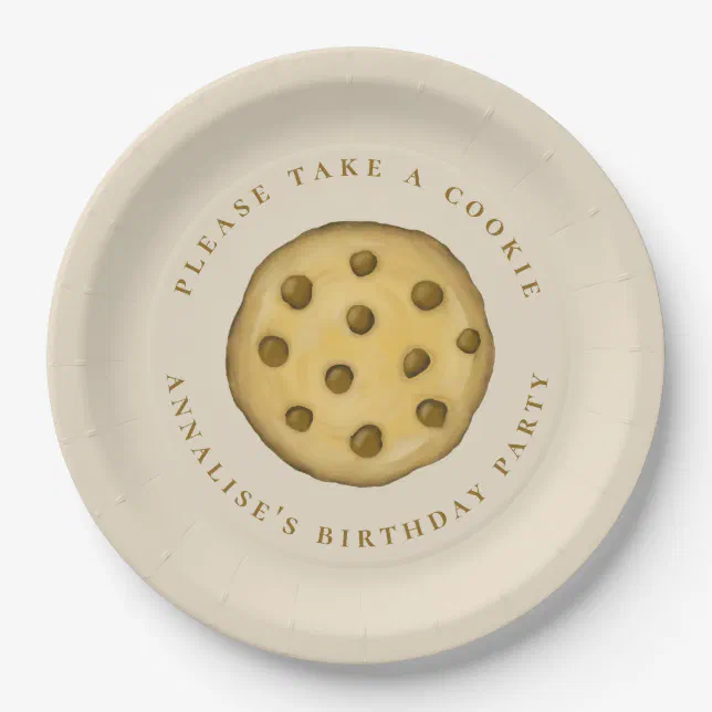Birthday Party Cute Please Take A Cookie Paper Plates | Zazzle