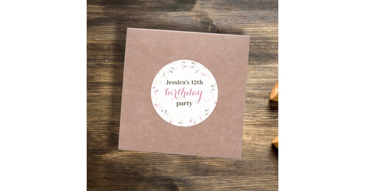 Birthday Party Cute Whimsical Neapolitan Sprinkles Classic Round ...