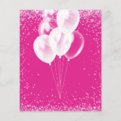 Birthday party girl pink balloon budget invitation | Zazzle