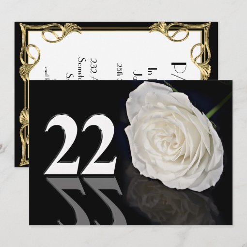 Birthday party invitation 22 years old | Zazzle