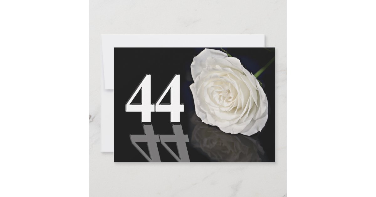 Birthday party invitation 44 years old | Zazzle