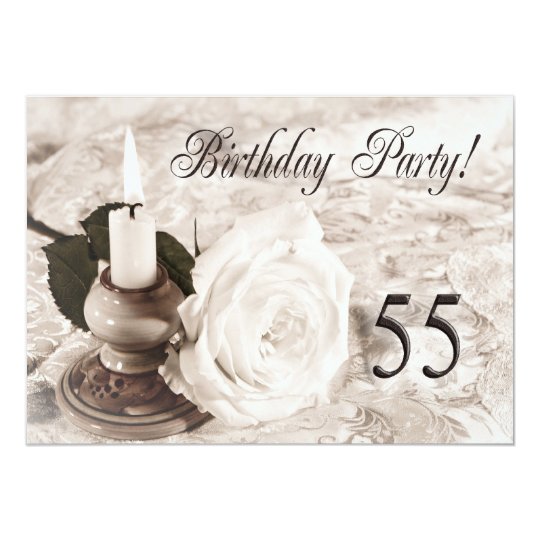 Birthday party invitation 55 years old | Zazzle.com