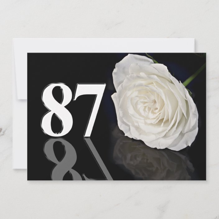 Birthday party invitation 87 years old | Zazzle.com