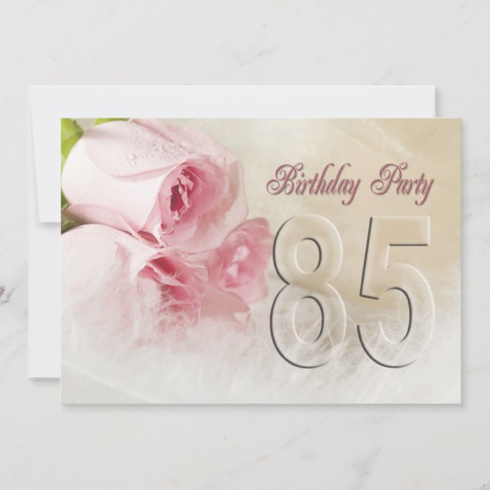 Birthday party invitation for 85 years | Zazzle.com