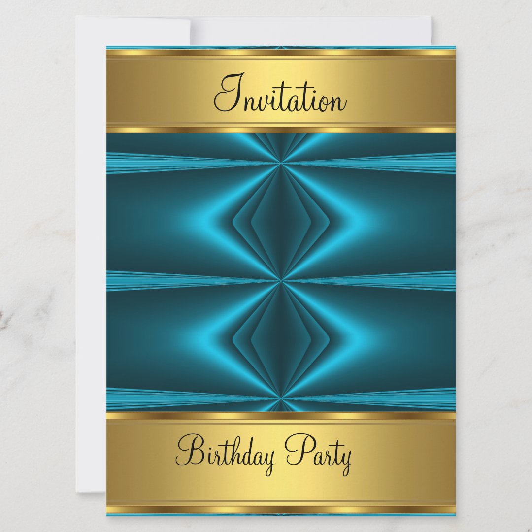 Birthday Party Invitation Gold Birthday Party | Zazzle