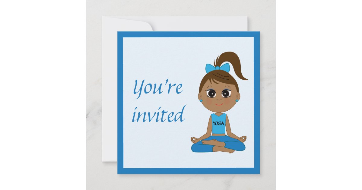 Birthday Party Invitation to a Yoga Party | Zazzle