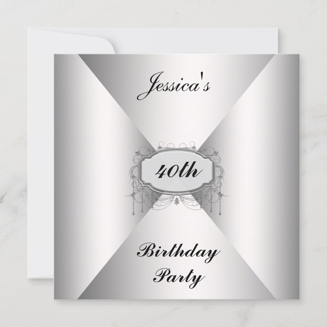 Birthday Party Invitation White envelope | Zazzle