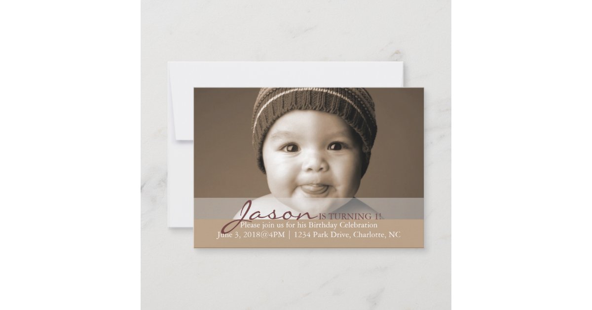 Birthday Party Invite | Turning 1! | Zazzle