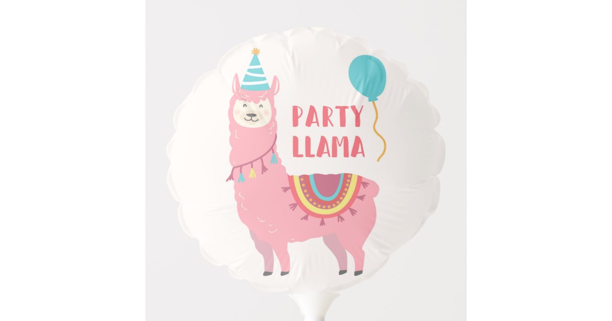 Birthday Party Llama Balloon | Zazzle
