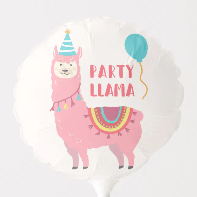 Birthday Party Llama Balloon | Zazzle