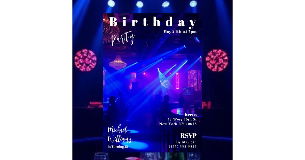 Birthday Party Magazine Cover Invitation | Zazzle