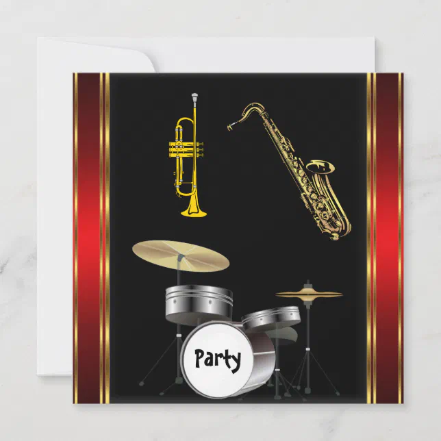 Birthday Party Music Dance Invitation | Zazzle