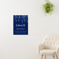 Birthday party navy blue welcome foam board | Zazzle