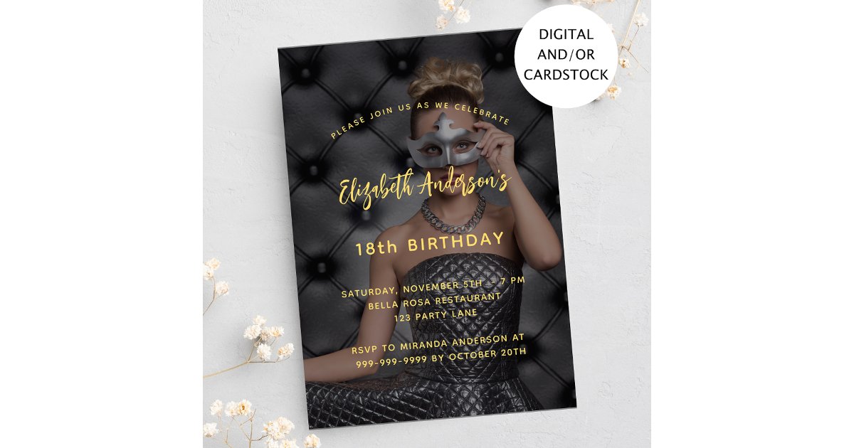 Birthday party photo invitation | Zazzle