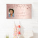Birthday party photo rose gold pink stars banner | Zazzle