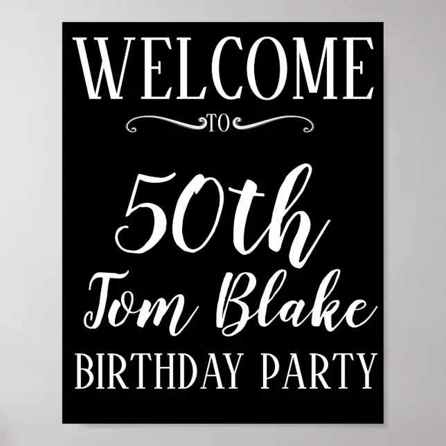 birthday party poster 50th 40th 30th | Zazzle