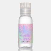 Birthday party rainbow pink glitter purple sparkle hand sanitizer | Zazzle