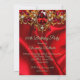 Birthday Party Silk Ruby Red jewel Gem Black Invitation | Zazzle