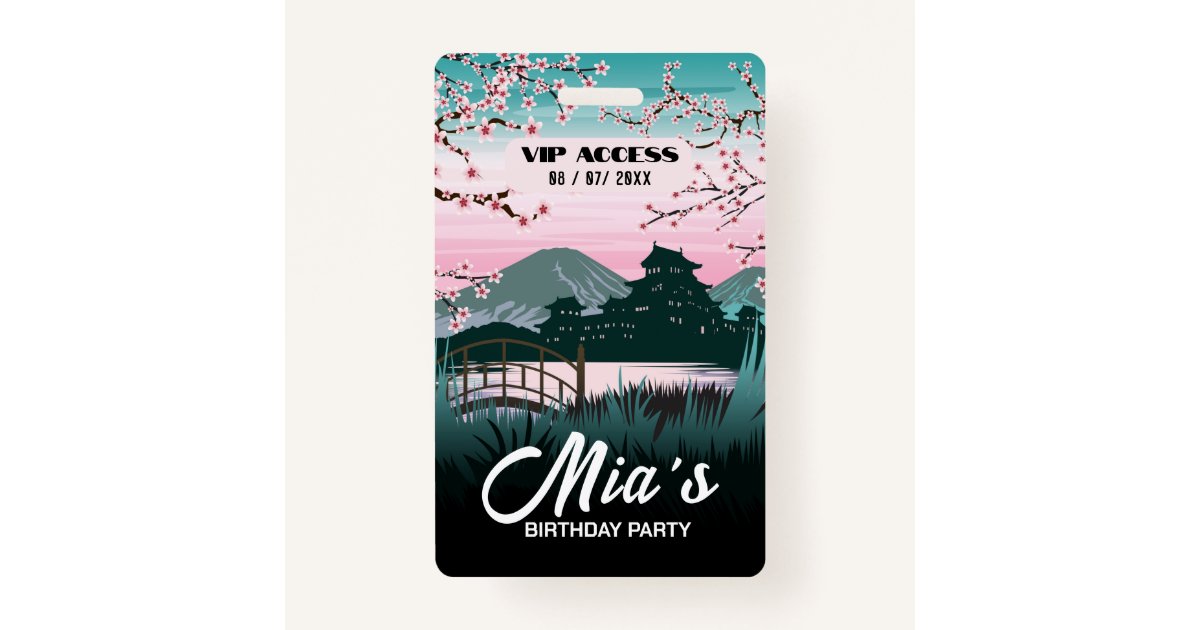 Birthday Party VIP Access Badge | Zazzle