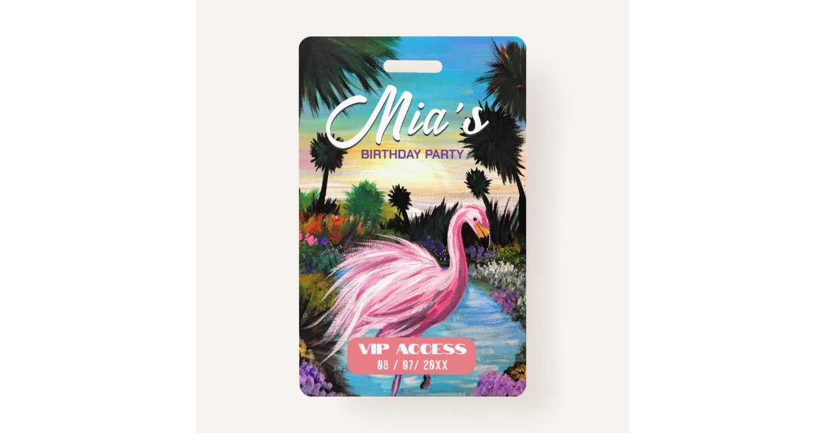 Birthday Party VIP Access Badge | Zazzle