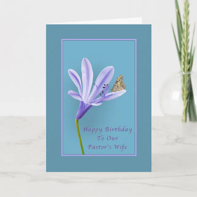 Birthday, Pastor’s Wife, Daylily Flower and Butter Card | Zazzle