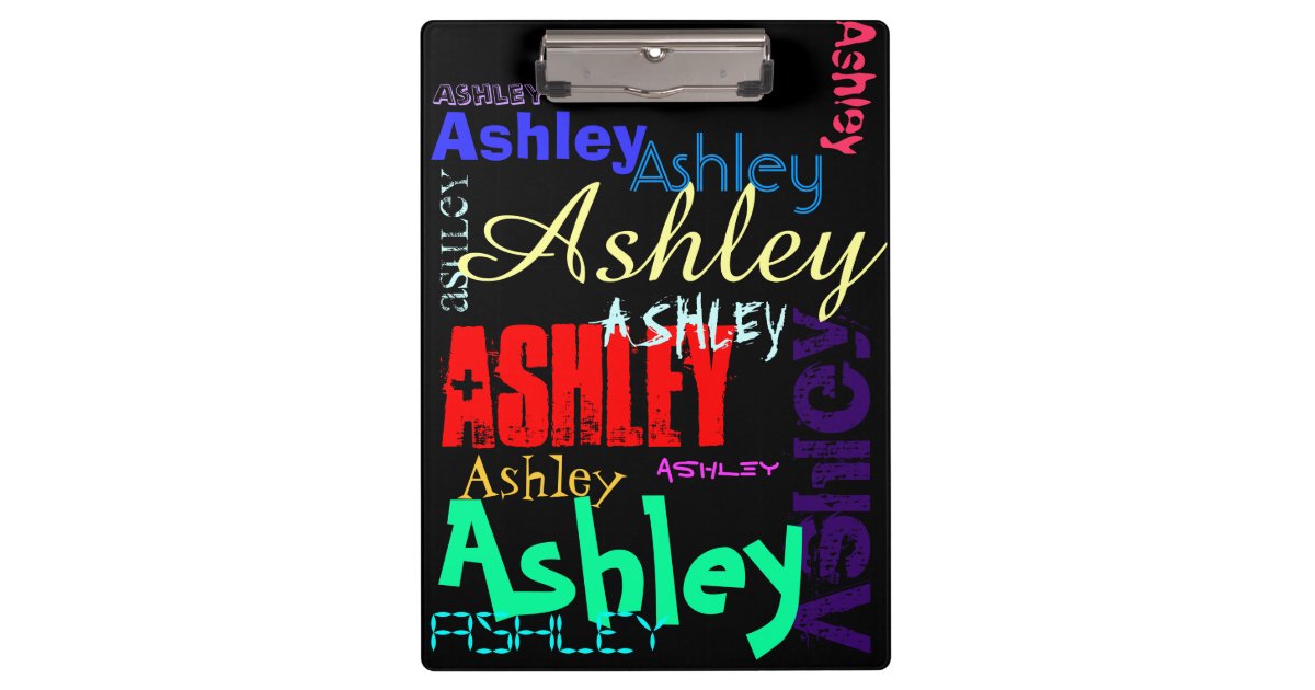 Birthday Personalized repeating name Clipboard | Zazzle