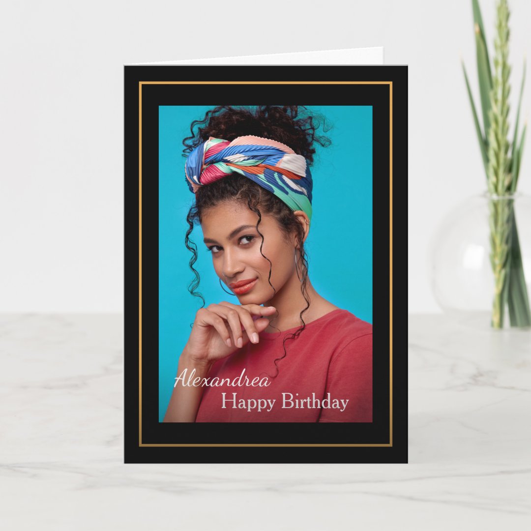 Birthday Photo Custom Card | Zazzle