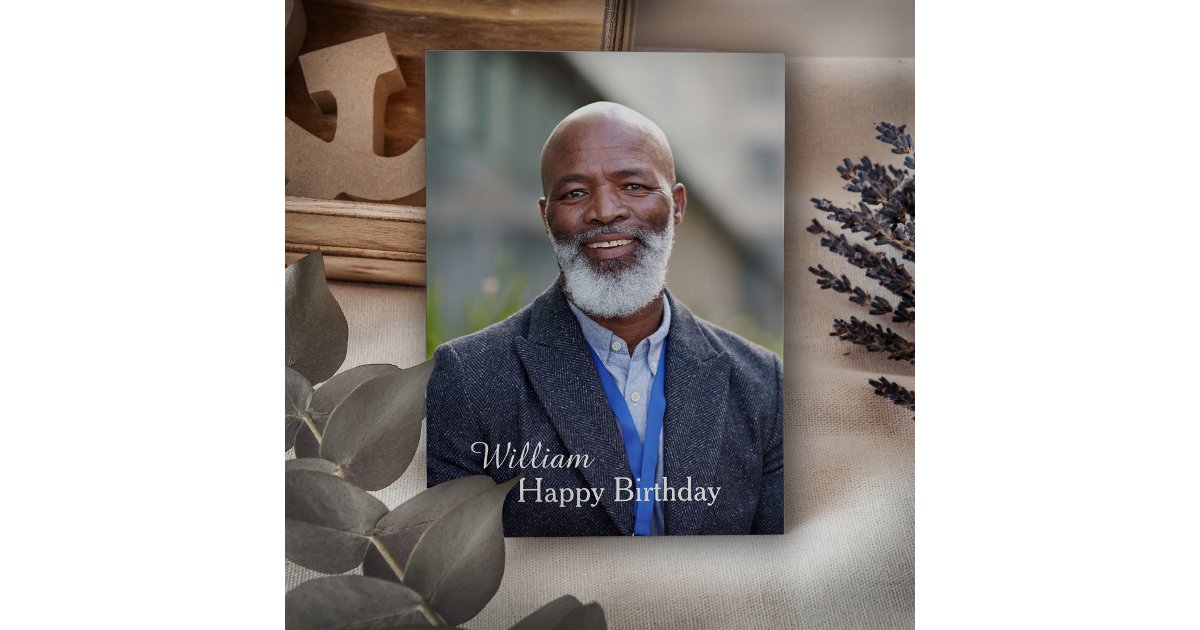 Birthday Photo Custom Postcard | Zazzle