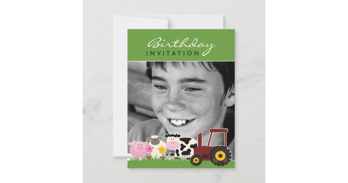 Birthday Photo Farm Card | Zazzle