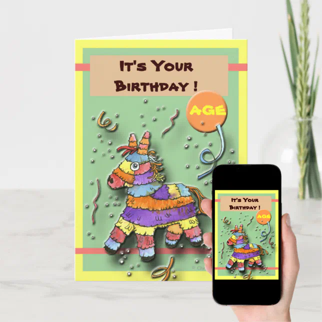 Birthday Pinata Card | Zazzle