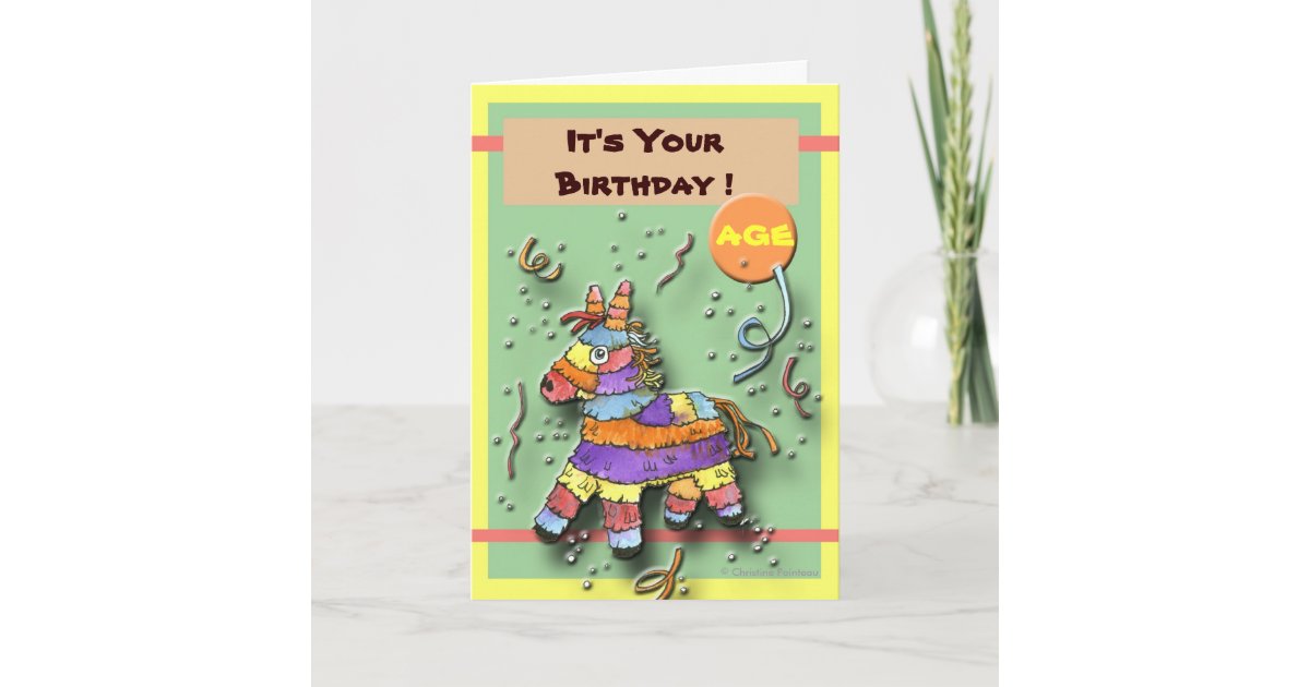 Birthday Pinata Card | Zazzle