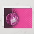 Birthday Pink Disco Party Invitation | Zazzle