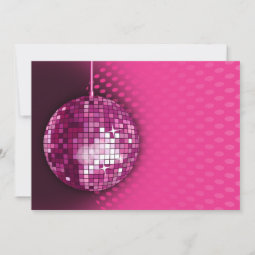 Birthday Pink Disco Party Invitation | Zazzle