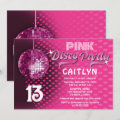 Birthday Pink Disco Party Invitation | Zazzle