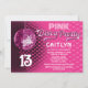 Birthday Pink Disco Party Invitation | Zazzle