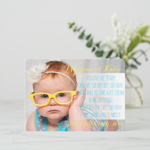 Birthday poem invitation | Zazzle